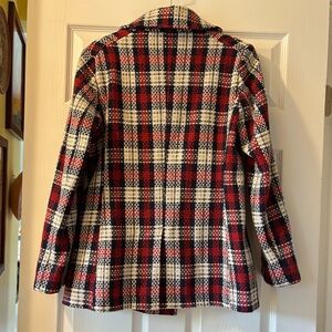 Vintage | Jackets & Coats | Jessica Checkered Pea Coat | Poshmark